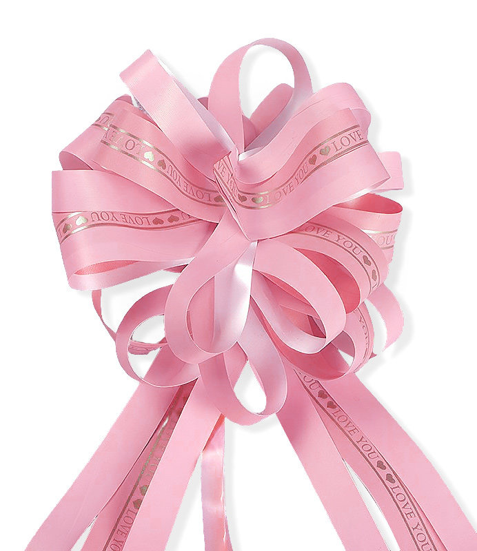Kokarda dekoracyjna ściągana - różowa